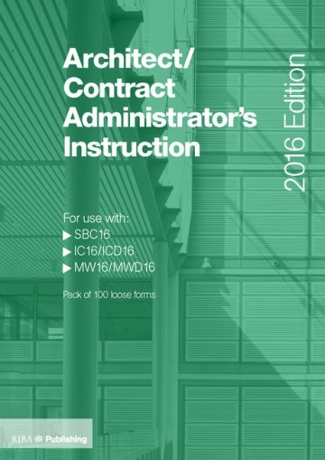 JCT 2016 Contract Administration Packs and Pads